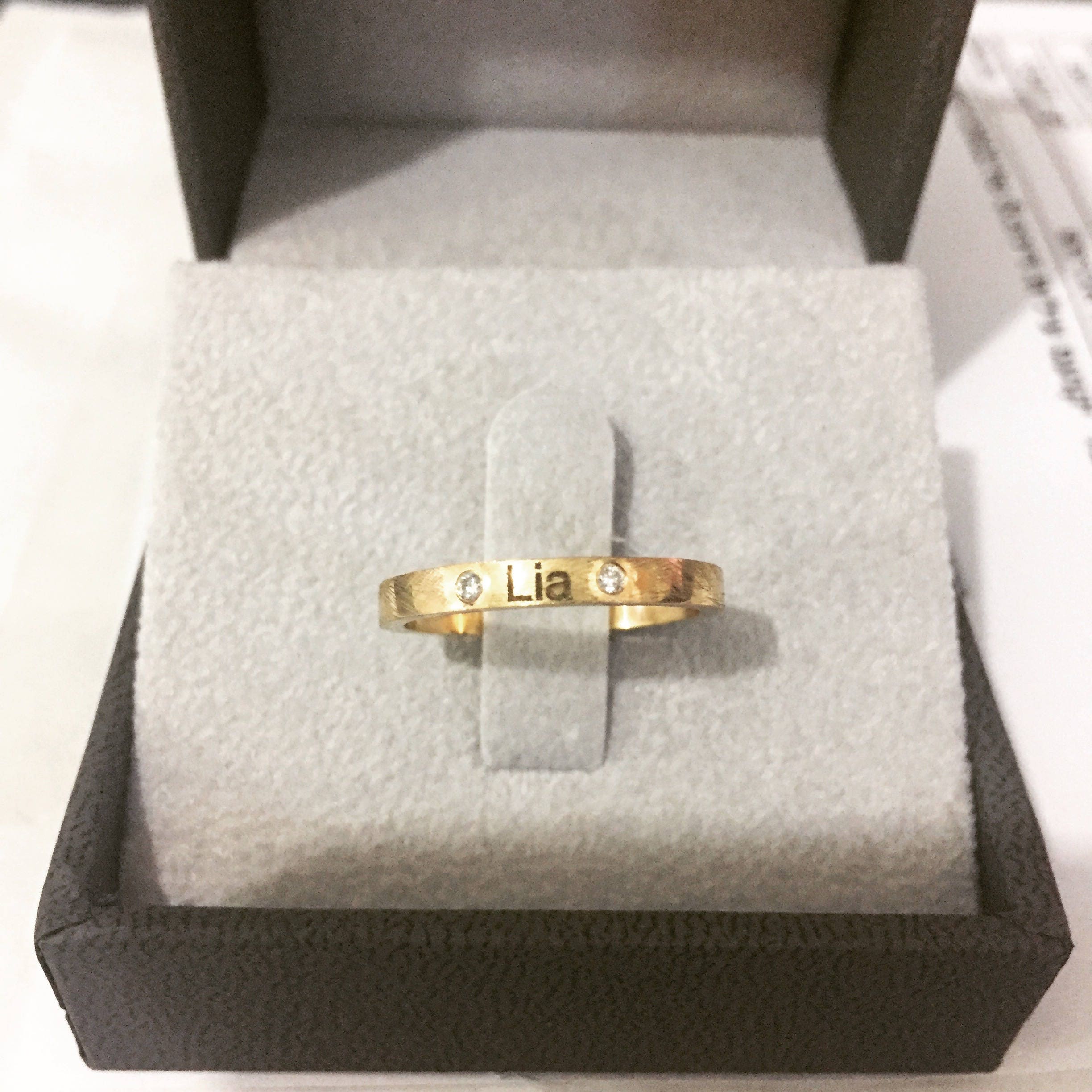 Custom Solid Gold Ring Gold Name Ring Solid Gold Ring 18k - Etsy