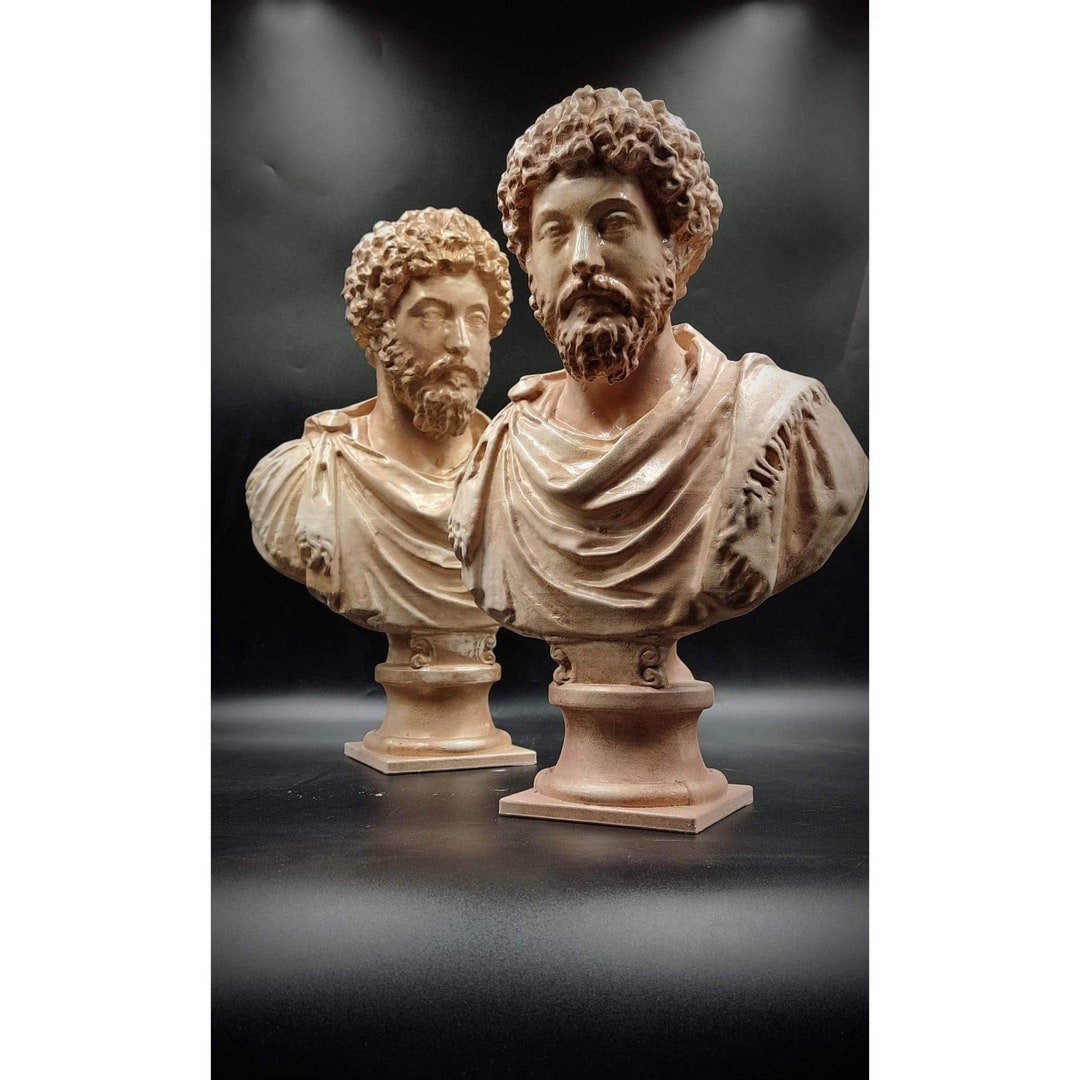 Marcus Aurelius Bust Roman Emperor, Stoic Decor - Etsy