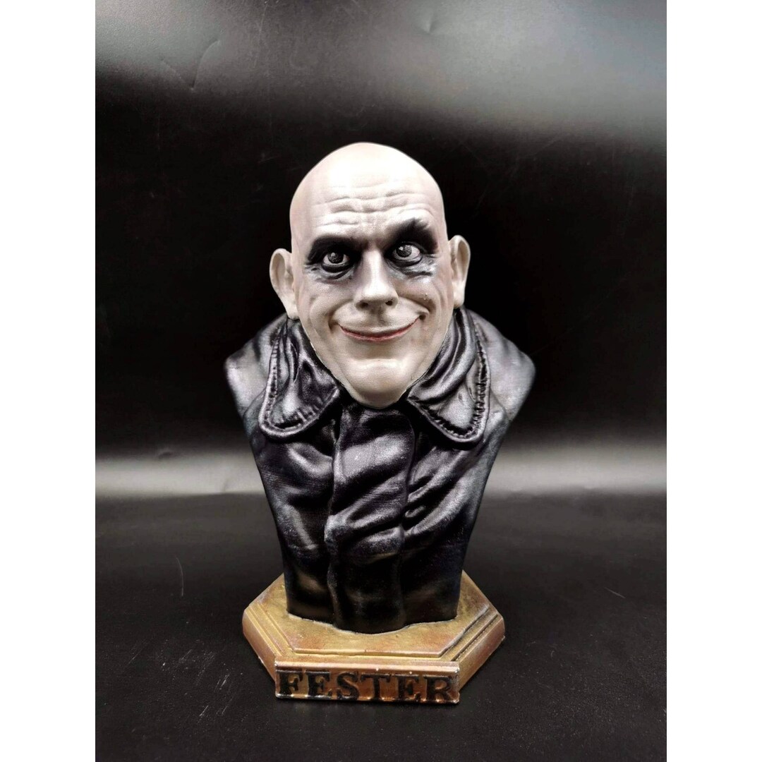 Uncle Fester Addams Bust Statue Figurine Gift Family Spooky Halloween ...