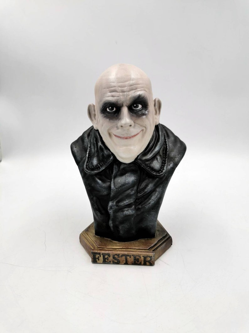 Uncle Fester Addams Bust Statue Figurine Gift Family Spooky Halloween ...
