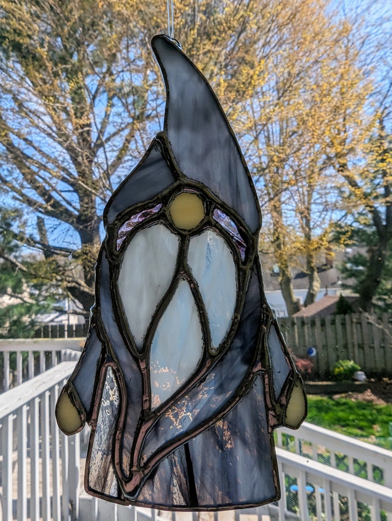 Stained Glass Old Man Gnome - Etsy