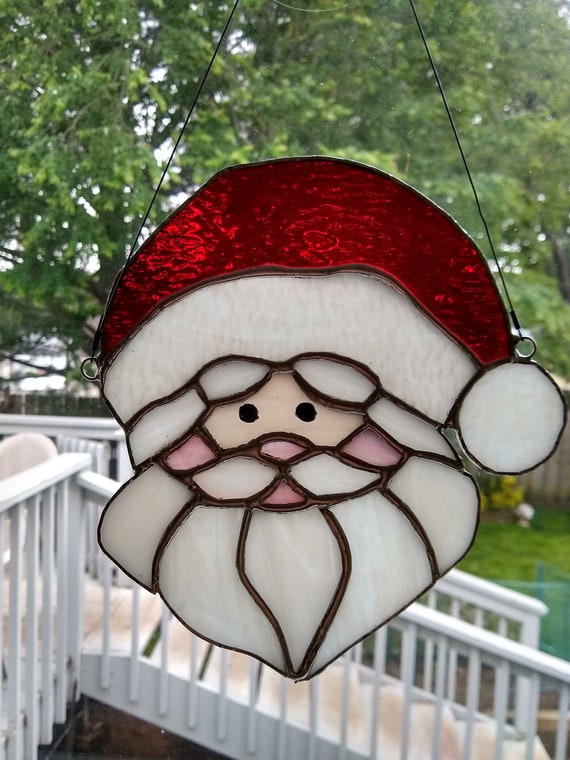 Stained Glass Santa | Etsy