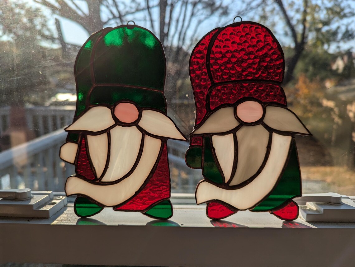 Stained Glass Elf Gnome II - Etsy