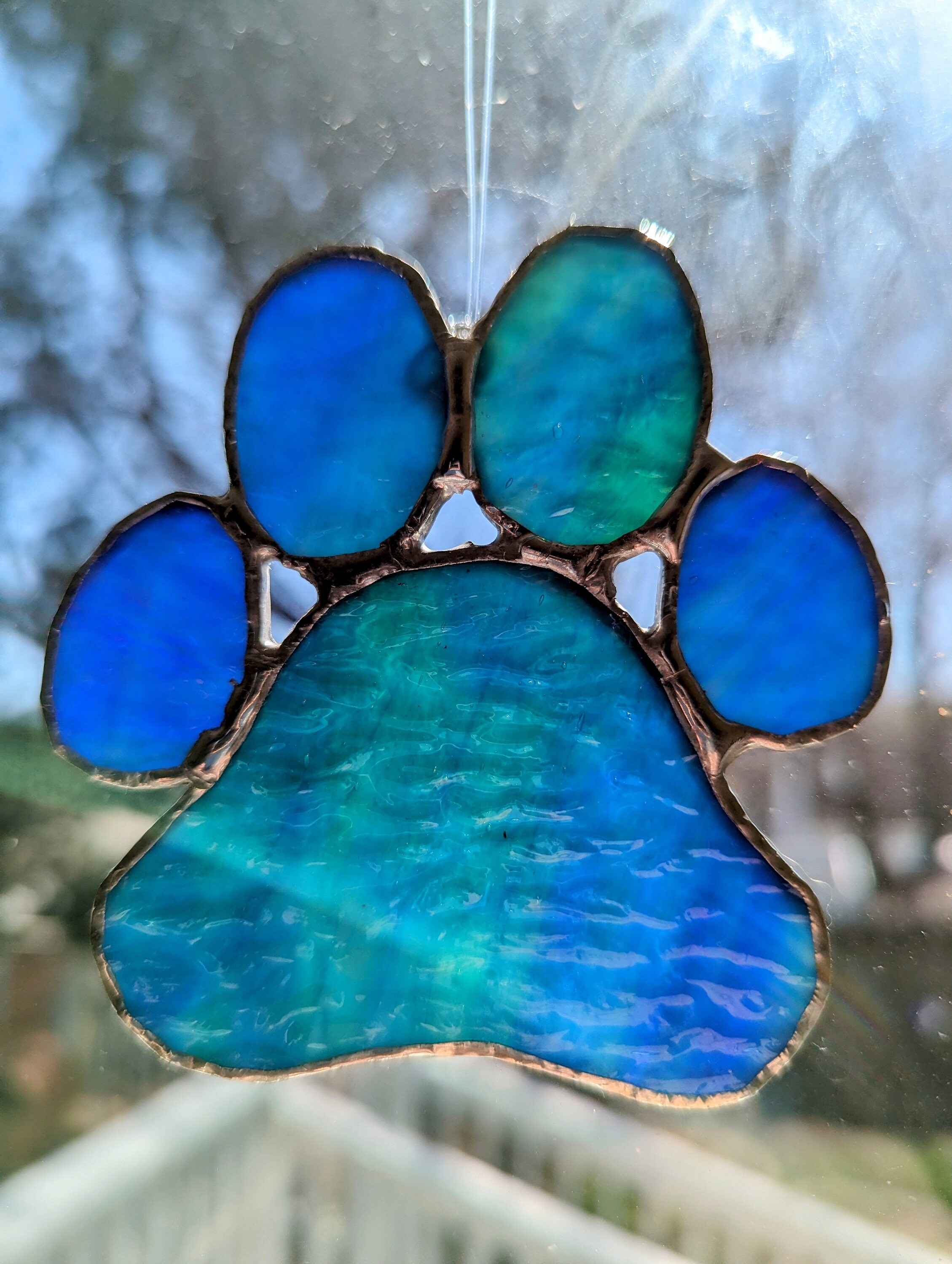 Stained Glass Paw Print - Etsy