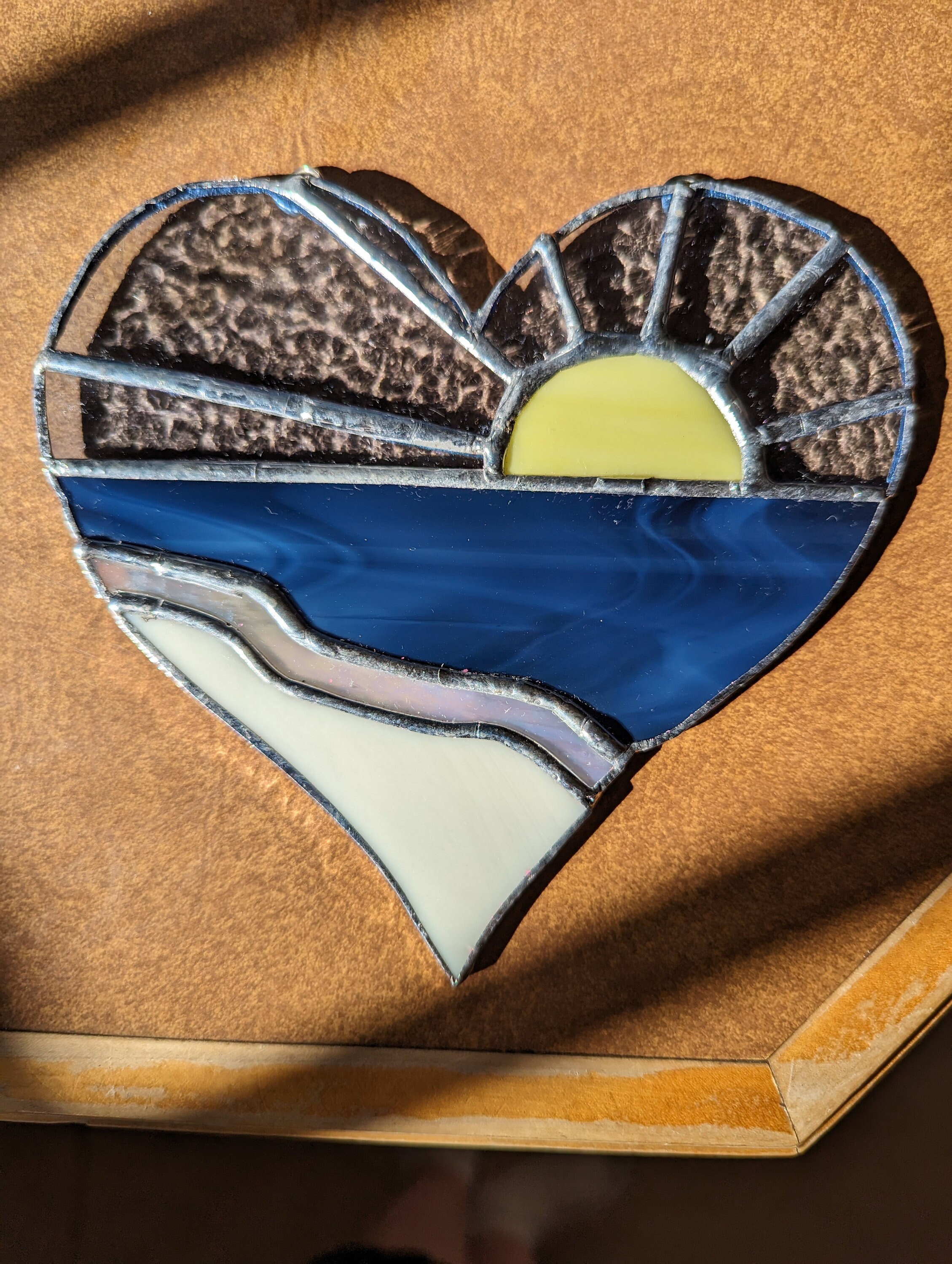 Stained Glass Seaside Heart - Etsy