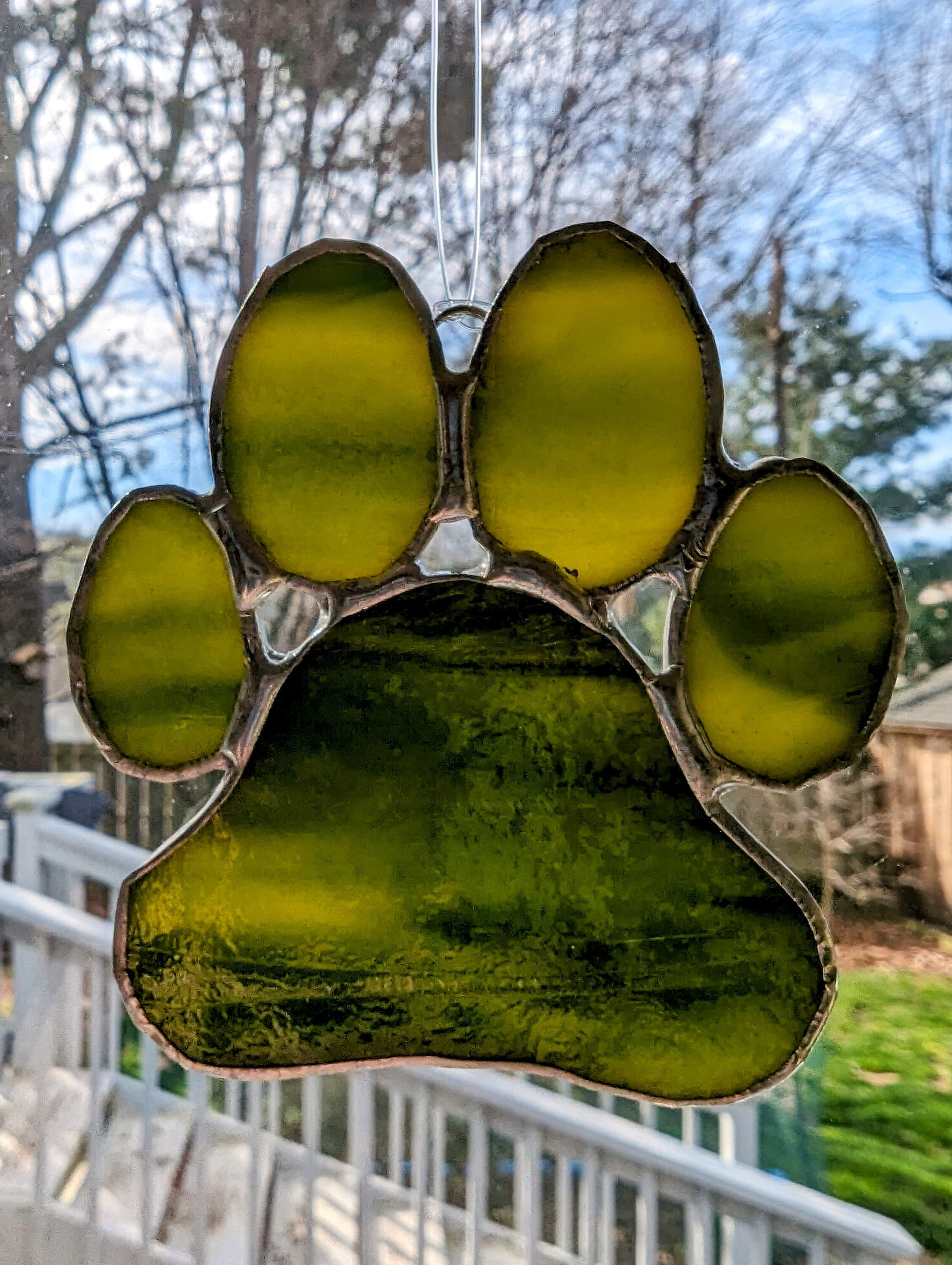 Stained Glass Paw Print - Etsy