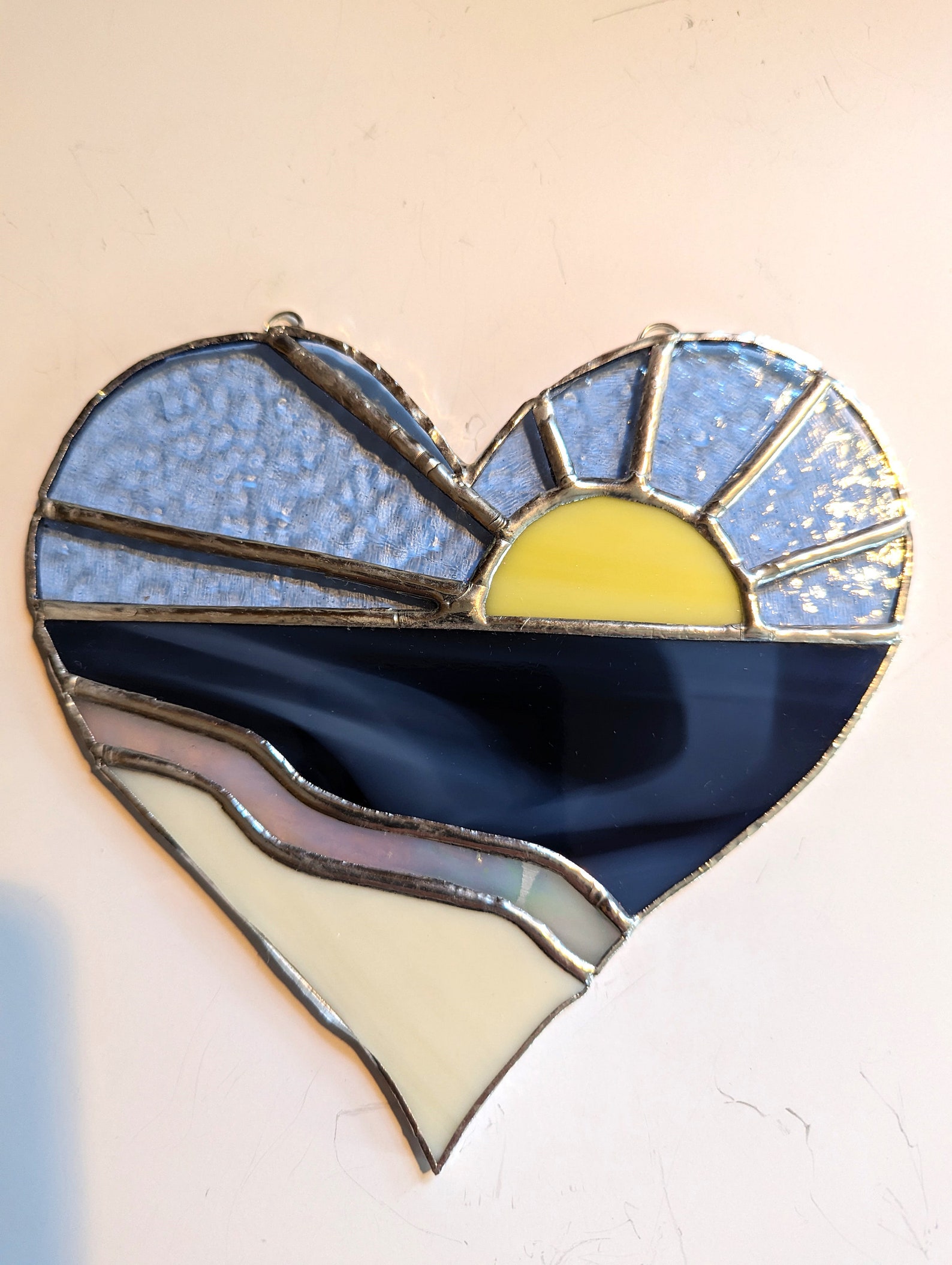 Stained Glass Seaside Heart - Etsy