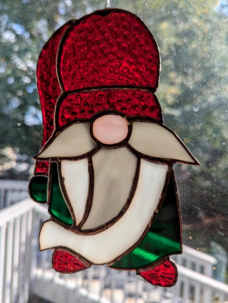 Stained Glass Elf Gnome II - Etsy