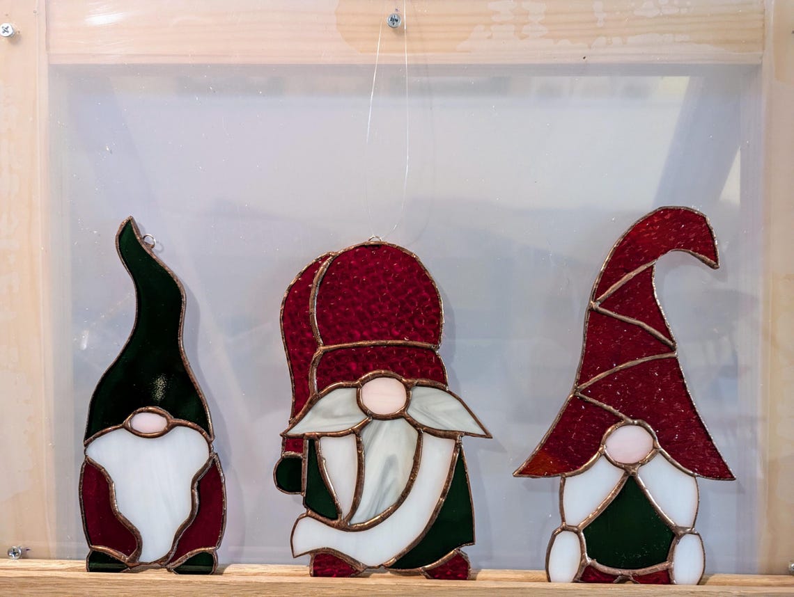 Stained Glass Elf Gnome II - Etsy