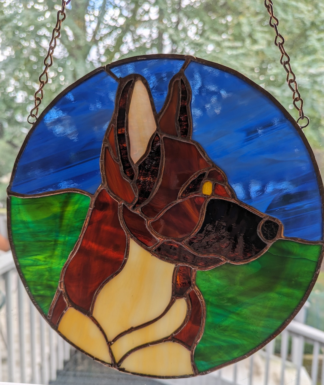 Stained Glass German Shepherd - Etsy