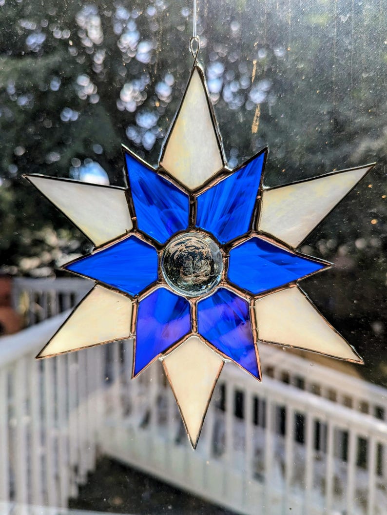 Stained Glass Snowflake - Etsy