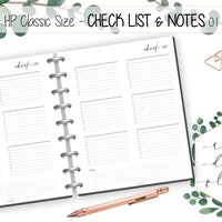 PRINTABLE HP Classic Printable Happy Planner Inserts Checklist Get It ...
