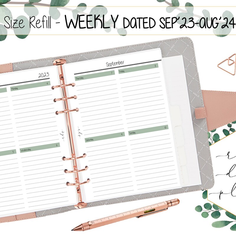 RefillDesignPlanner - Etsy