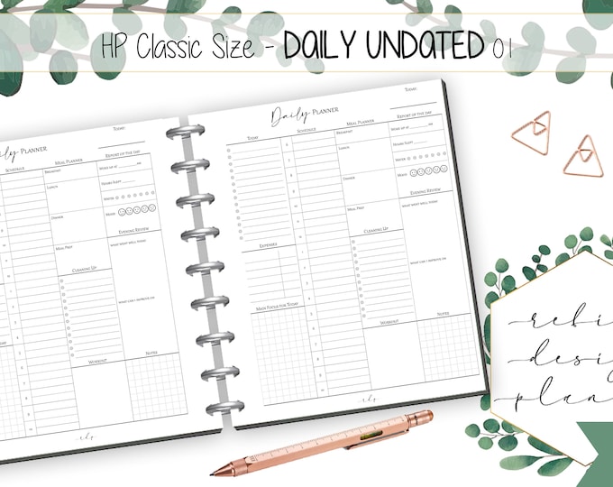 PRINTABLE HP Classic | Printable Happy Planner Inserts | Daily Planner ...