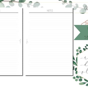 PRINTABLE A5 Size Notes Page Lined Notes Inserts Minimal - Etsy