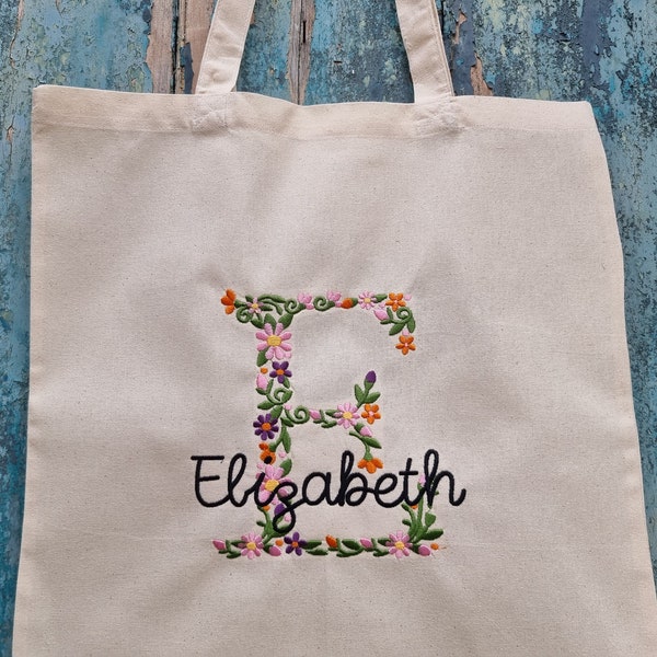 Embroidered Tote Bag - Etsy