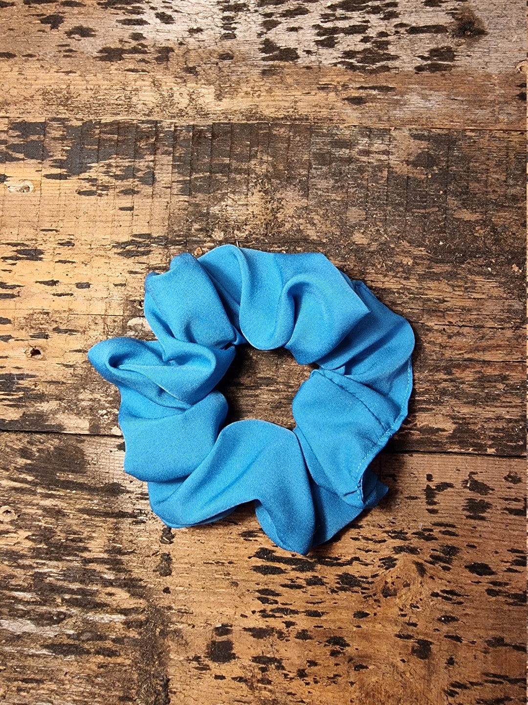 Bright Turquoise Blue Super Soft Crepe Scrunchie Hair Tie - Etsy