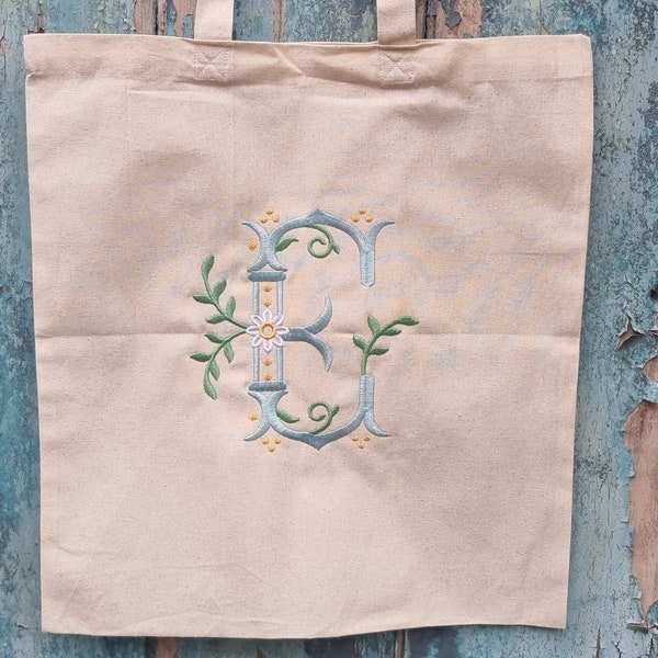 Initial Tote Bag - Etsy