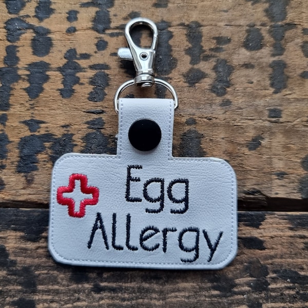 Medical Alert Egg Allergy Keychain - Etsy