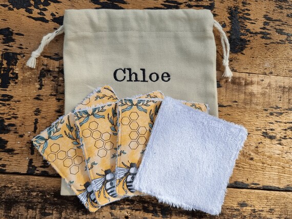 Bees and Beehive Reusable Face Wipes Bamboo Towelling Eco - Etsy