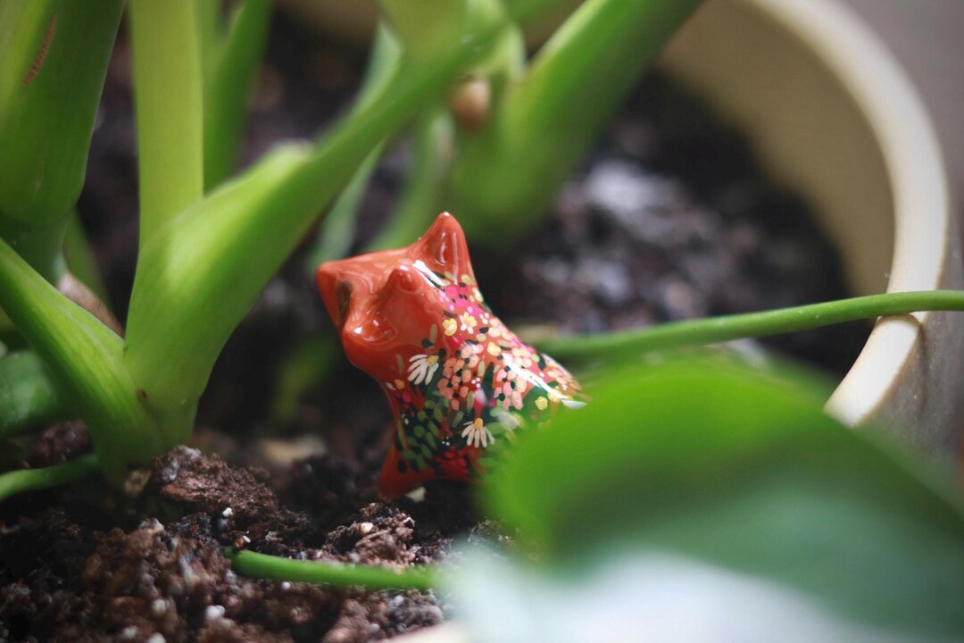 Handmade Polymer Clay Plant Pal: Floral Animal Desk Decor - Etsy