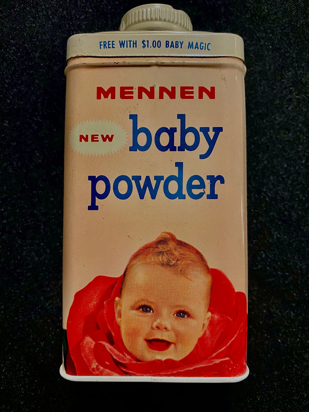 Vintage Mennen Baby Powder 4oz Tin, Full - Etsy