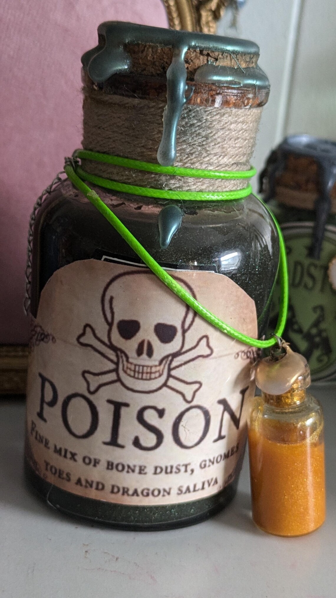 Poison With Antidote Necklace Color Changing Magic Potion Bottle Glass ...