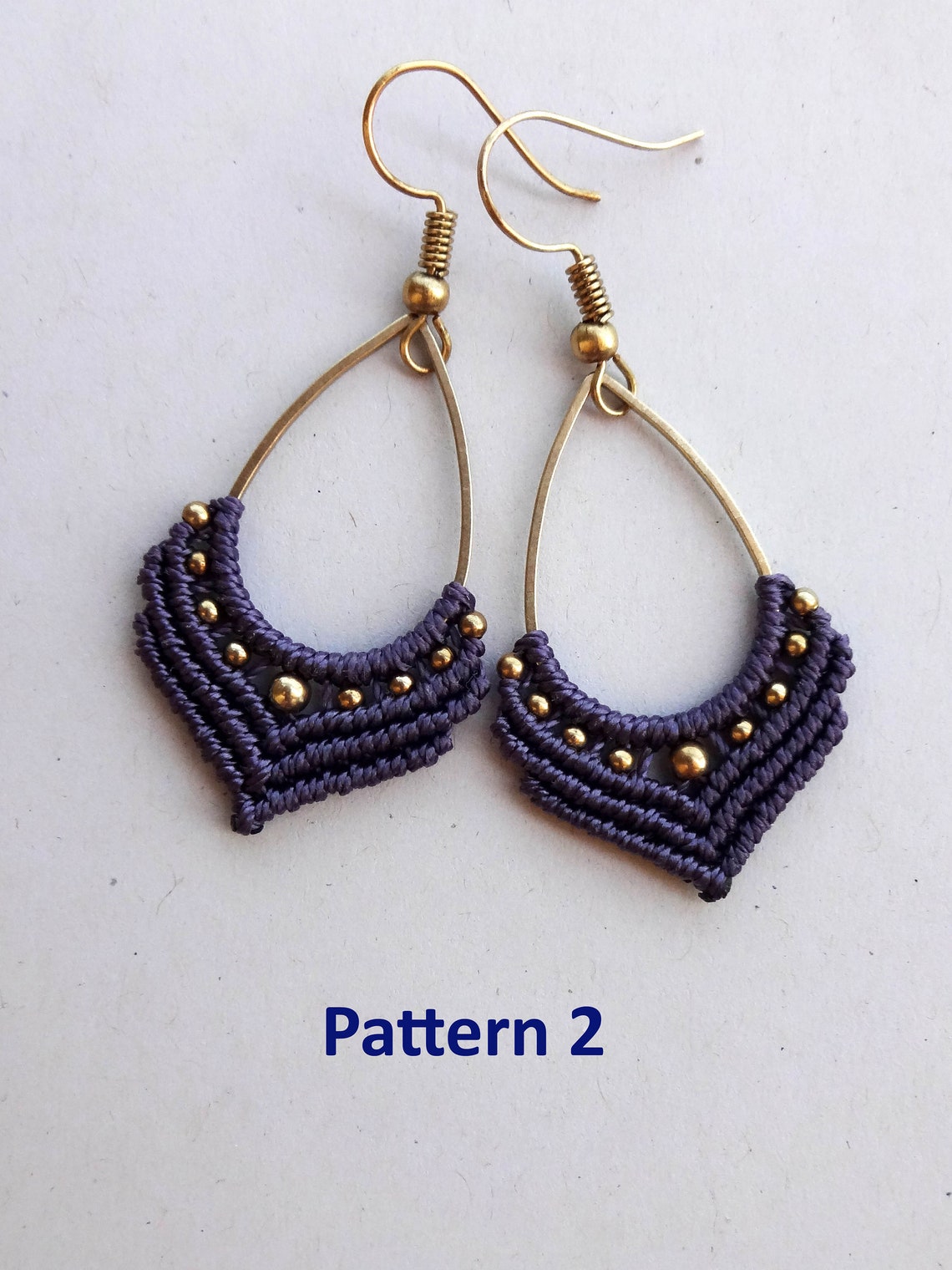 Macrame Earrings Tutorial 9 Micro Macrame Pattern Pdf - Etsy