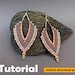 Macrame Earrings Tutorial 13, Micro Macrame Pattern, Pdf Tutorial, DIY Macrame Earrings, Macrame ...