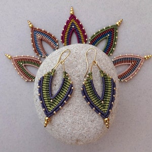 Macrame Earrings Tutorial 13, Micro Macrame Pattern, Pdf Tutorial, DIY ...