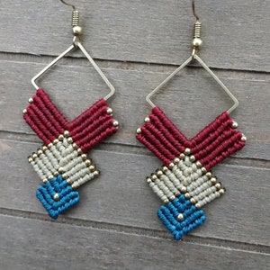 Macrame Earrings Tutorial 12, Photo Pattern, Pdf Tutorial, DIY Macrame ...