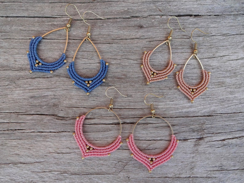 Macrame Earrings Tutorial 10 Micro Macrame Pattern Pdf - Etsy