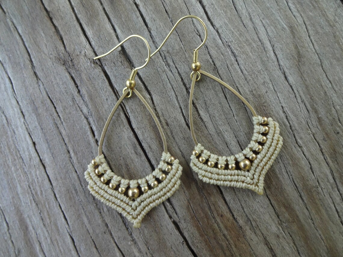 Macrame Earrings Tutorial 9 Micro Macrame Pattern Pdf - Etsy