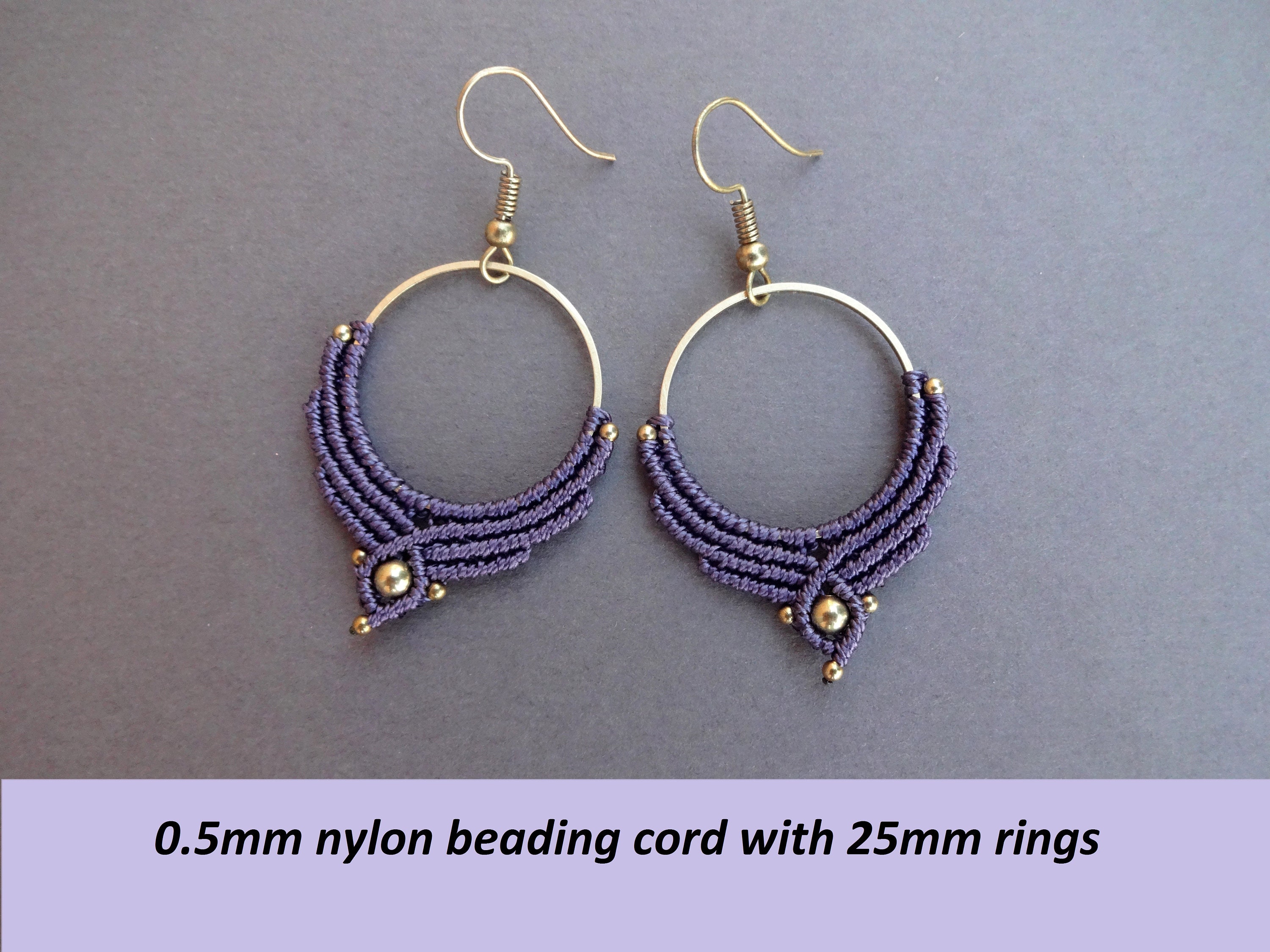 Macrame Earrings Tutorial 5 Micro Macrame Pattern Pdf | Etsy