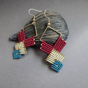 Macrame Earrings Tutorial 12, Photo Pattern, Pdf Tutorial, DIY Macrame ...