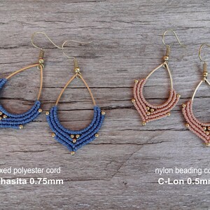 Macrame Earrings Tutorial 10, Micro Macrame Pattern, Pdf Tutorial, DIY ...