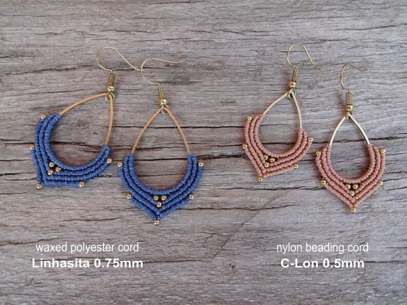 Macrame Earrings Tutorial 10 Micro Macrame Pattern Pdf - Etsy