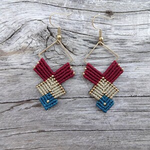 Macrame Earrings Tutorial 12, Photo Pattern, Pdf Tutorial, DIY Macrame ...