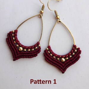Macrame Earrings Tutorial 9, Micro Macrame Pattern, Pdf Tutorial, DIY Macrame Earrings, Macrame ...