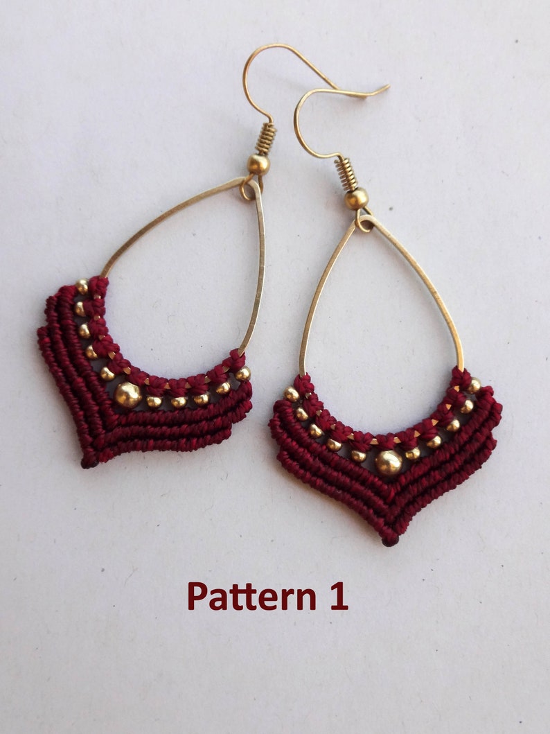 Macrame Earrings Tutorial 9 Micro Macrame Pattern Pdf - Etsy