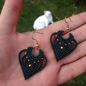 Macrame Earrings Tutorial 7, Micro Macrame Pattern, Pdf Tutorial, DIY ...