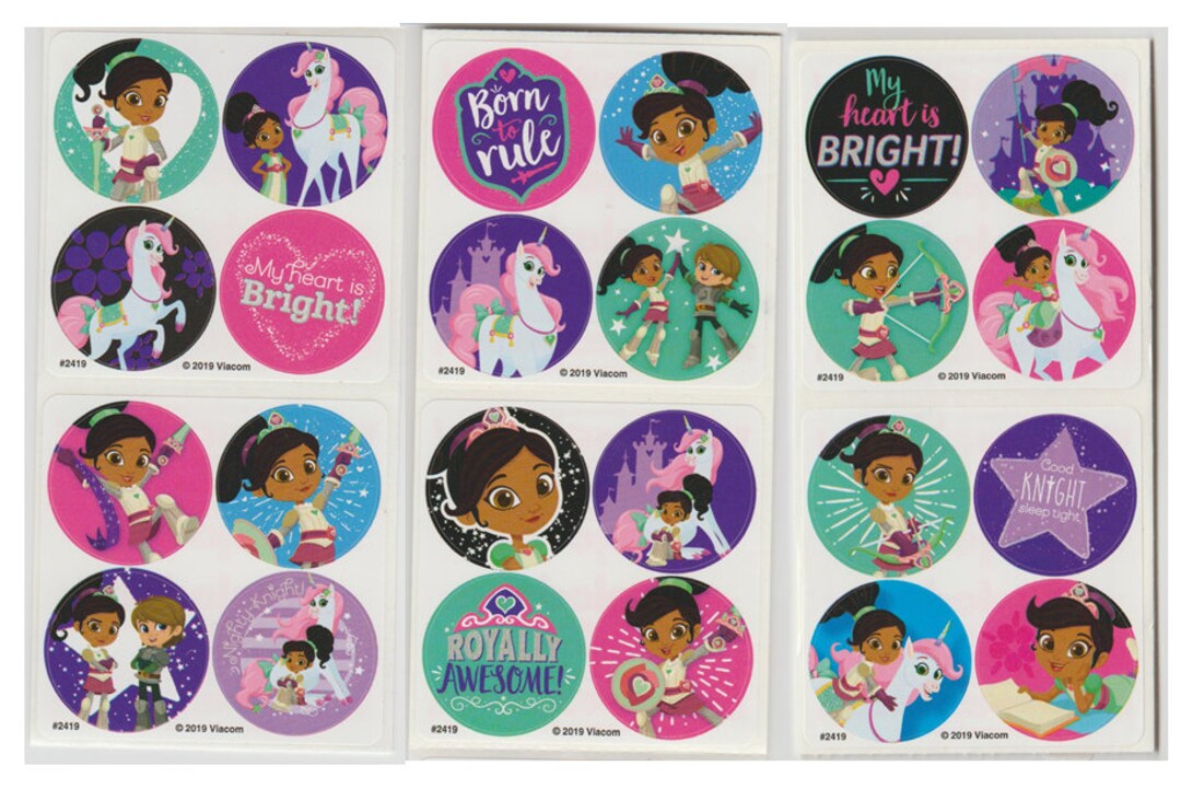80 Nella Princess Knight Mini Stickers, 1.2" Round Each - Etsy