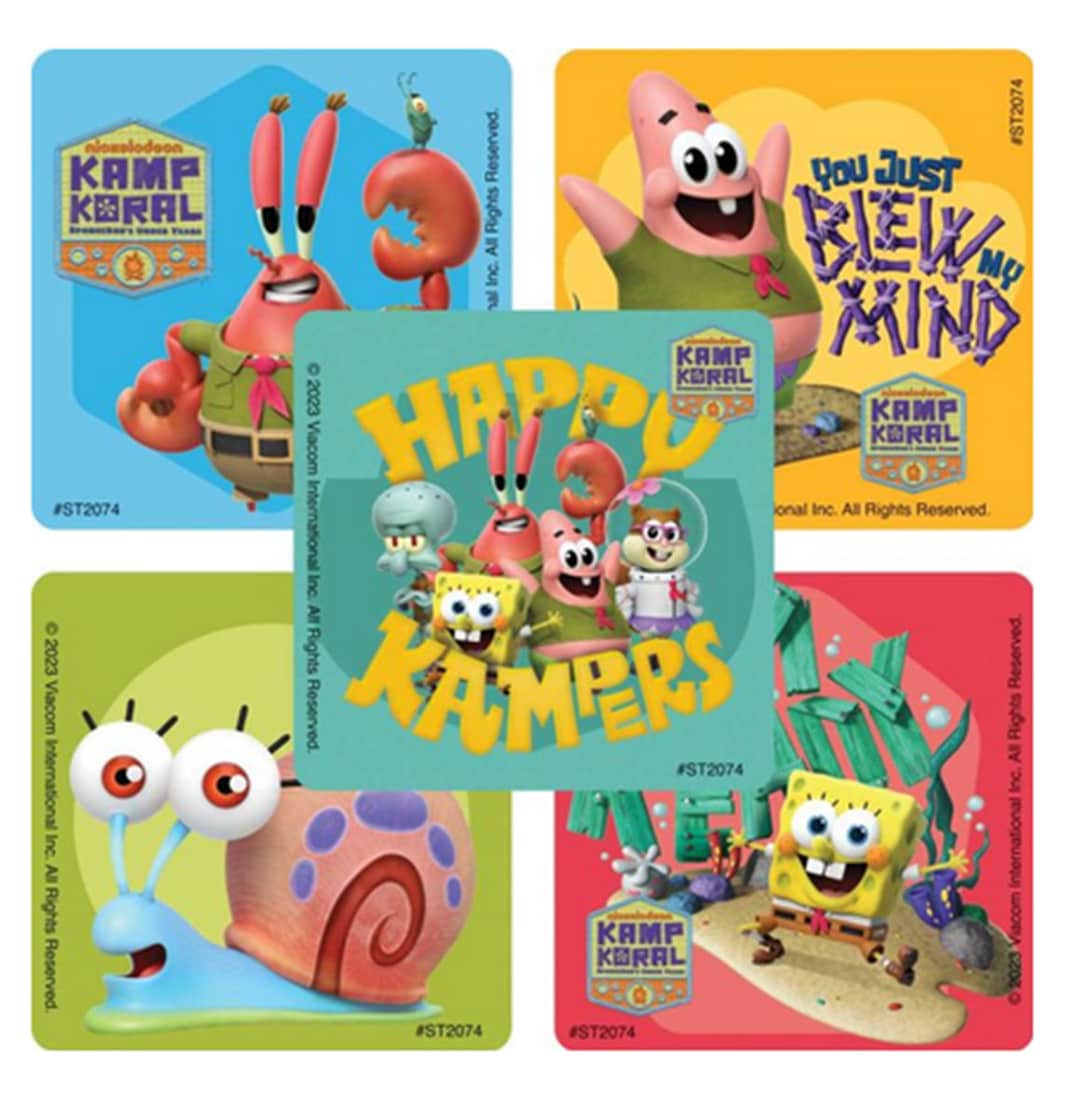 25 (licensed) Spongebob Kamp Koral Stickers, 2.5" X 2.5" - Etsy