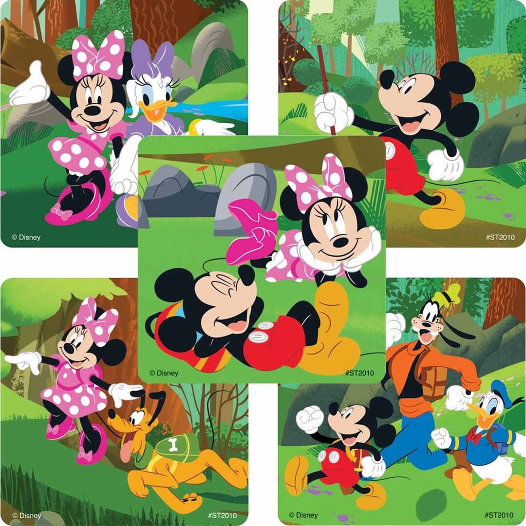25 (licensed) Mickey Mouse Friends Take A Hike Stickers, 2.5" X 2.5 ...