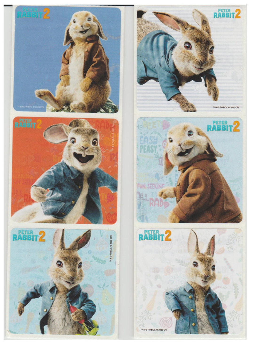 24 licensed Peter Rabbit 2 the Runaway Stickers, 2.5 X 2.5 Each - Etsy