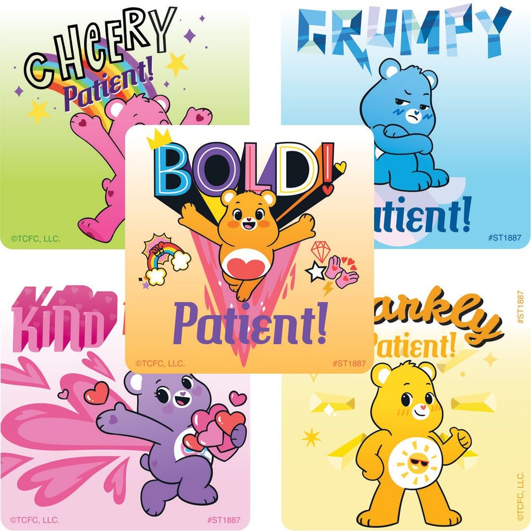 25 (licensed) Care Bears Patient Stickers, 2.5" X 2.5" - Etsy