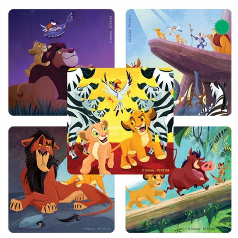 25 (licensed) Lion King Classic Stickers, 2.5" X 2.5" - Etsy