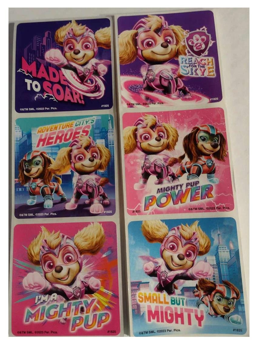 25 licensed Paw Patrol Mighty Movie Skye Stickers, 2.5 X 2.5 - Etsy