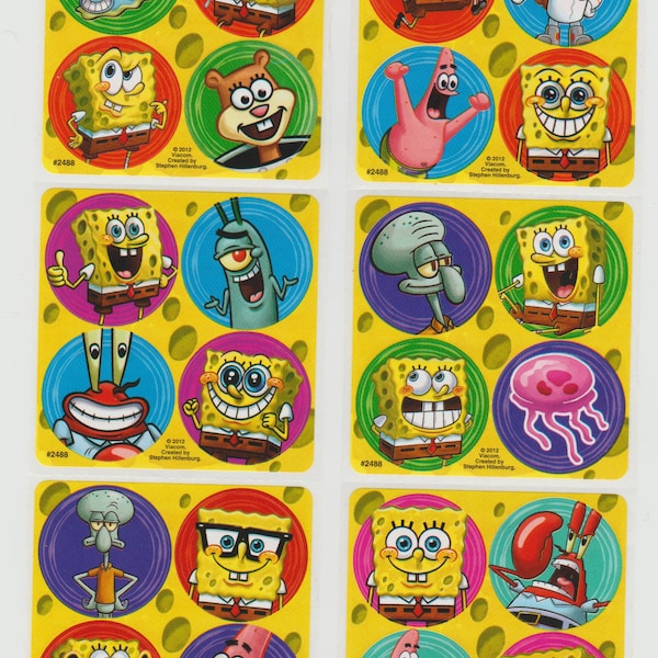Spongebob Stickers - Etsy
