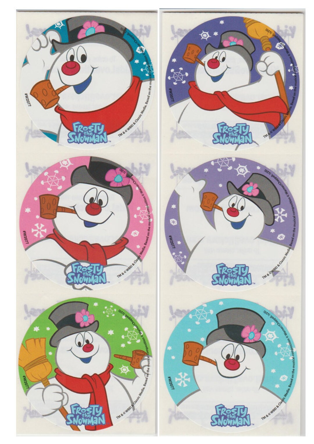 25 licensed Frosty the Snowman Stickers, 2.5 X 2.5 - Etsy